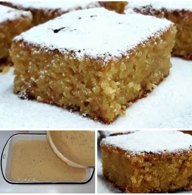 Pastel jugoso con sémola y mermelada que te hará desear un segundo ...